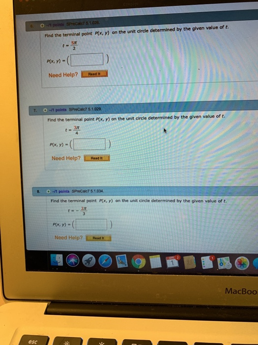Solved Find the terminal point P(x, y) on the unit circle | Chegg.com