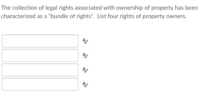 Solved The collection of legal rights associated with | Chegg.com
