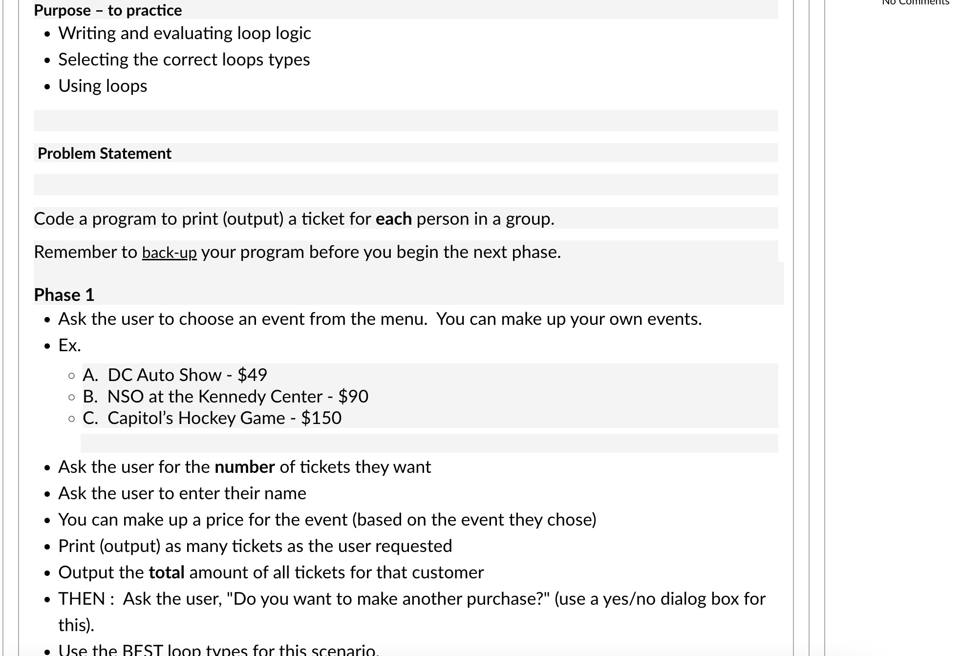 Solved - Writing and evaluating loop logic - Selecting the | Chegg.com