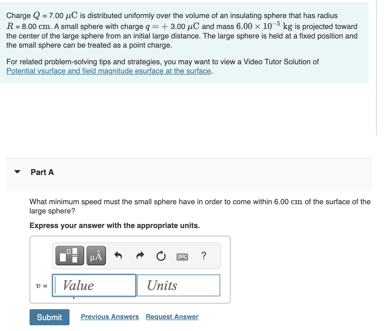 Solved Charge Q=7.00μC is distributed uniformly over the | Chegg.com