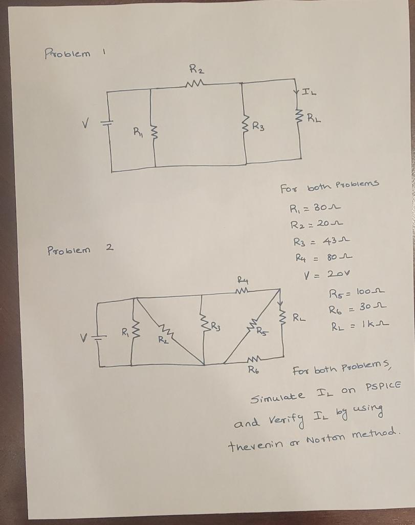 Solved Problem 1 For both problems | Chegg.com