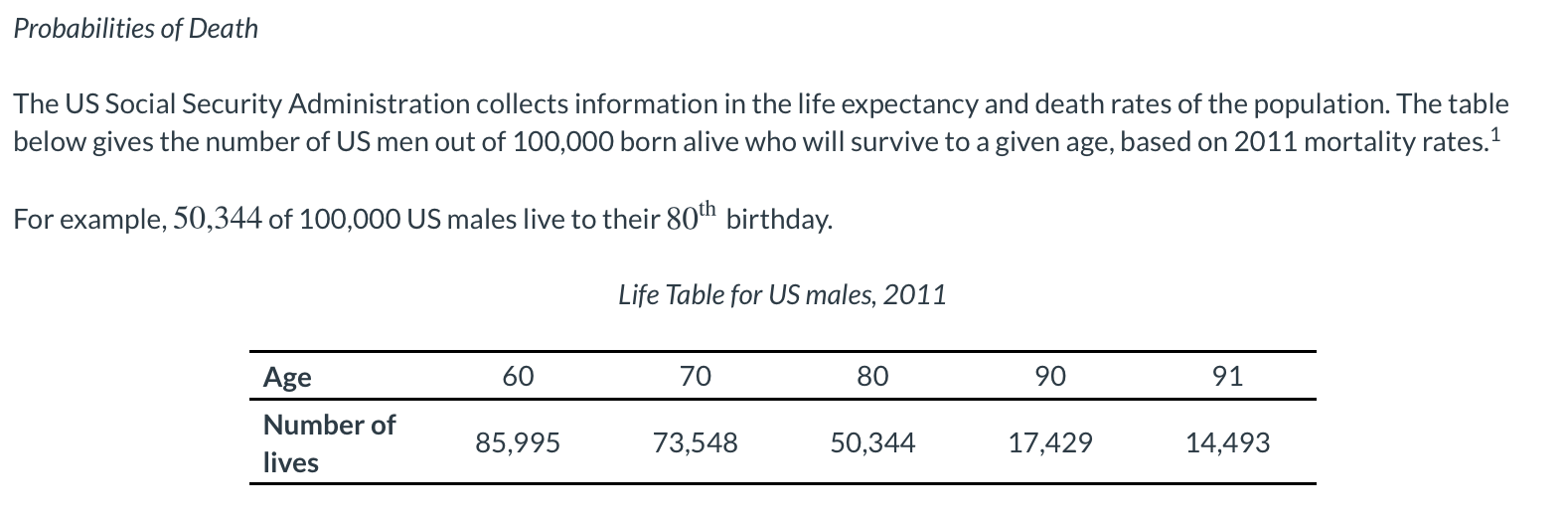 Social Security Life Expectancy Table | Cabinets Matttroy