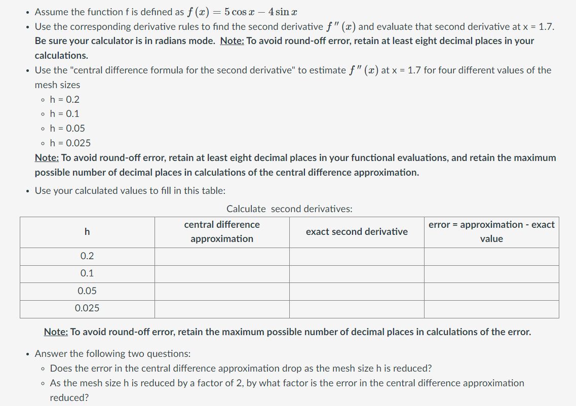 Solved - Assume the function f is defined as | Chegg.com