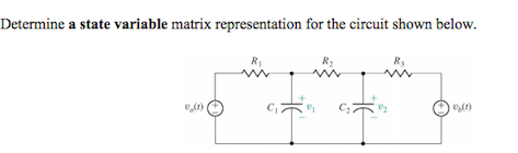 Solved Determine a state variable matrix representation for | Chegg.com