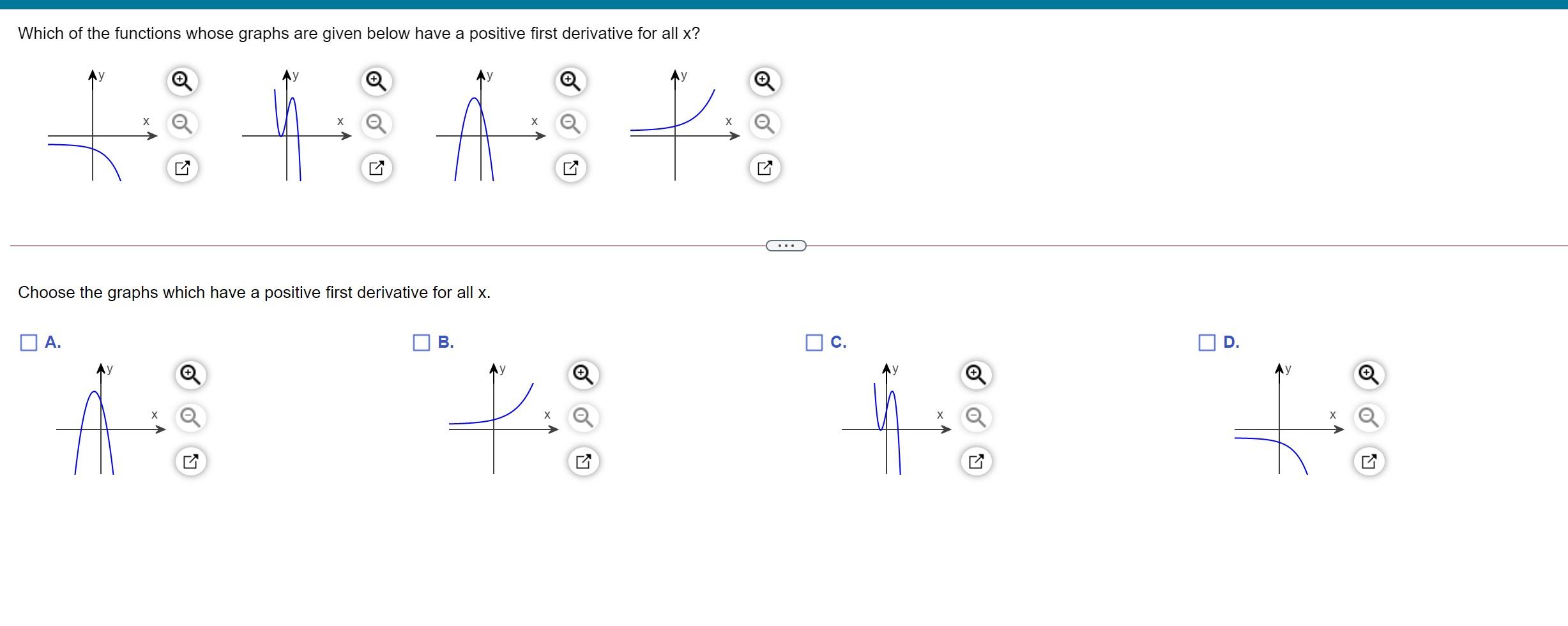Solved Which of the functions whose graphs are given below | Chegg.com
