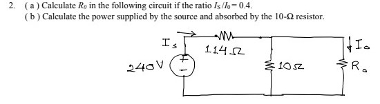 Solved 2. (a) Calculate R0 in the following circuit if the | Chegg.com