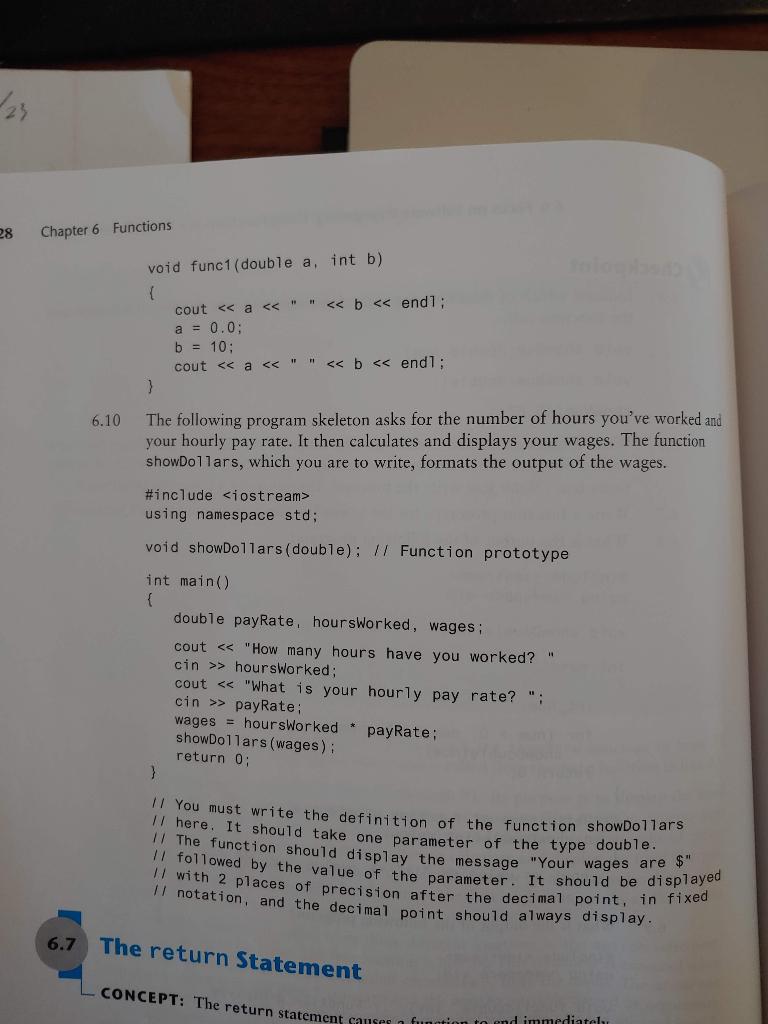Solved Checkpoint 6.1 Is the following a function header or | Chegg.com