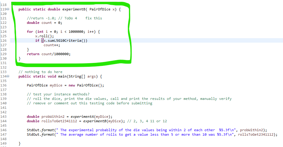 Solved Need assistance for beginner Java class!! My code | Chegg.com