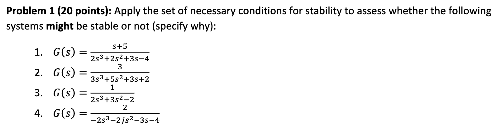 Solved Problem 1 (20 points): Apply the set of necessary | Chegg.com
