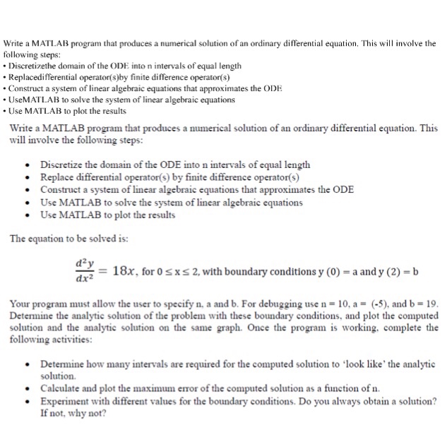 Solved Using Taylor series and matrices Write a MATLAB | Chegg.com