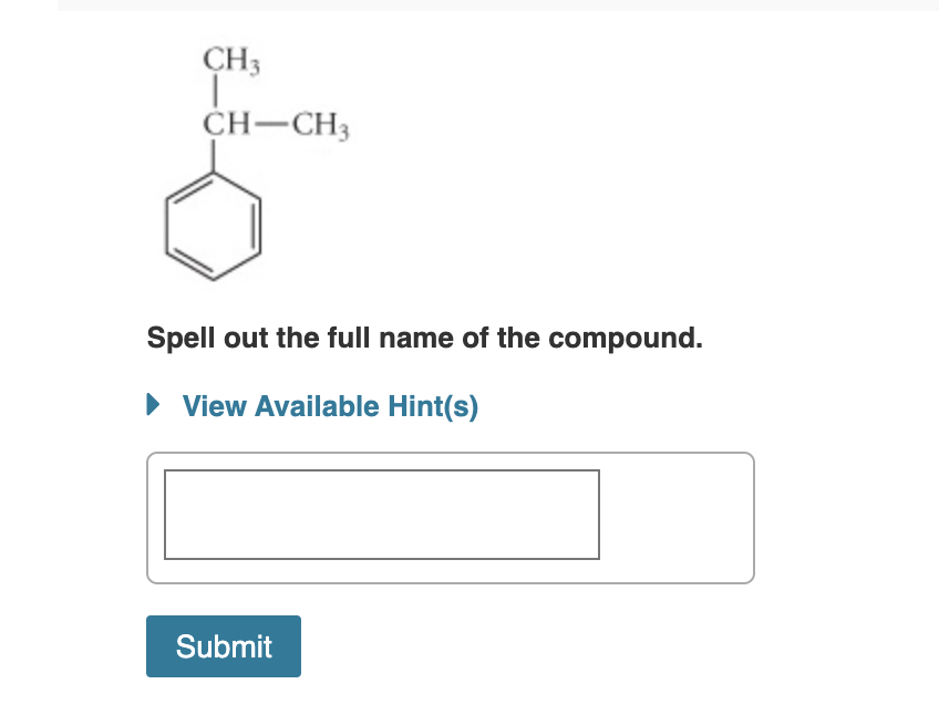 Solved CH3 | CH-CH3 Spell out the full name of the compound. | Chegg.com