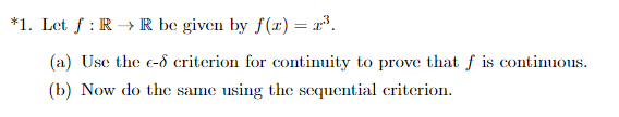 Solved Definition: Let D⊆R and x0∈D. Recall that a function | Chegg.com