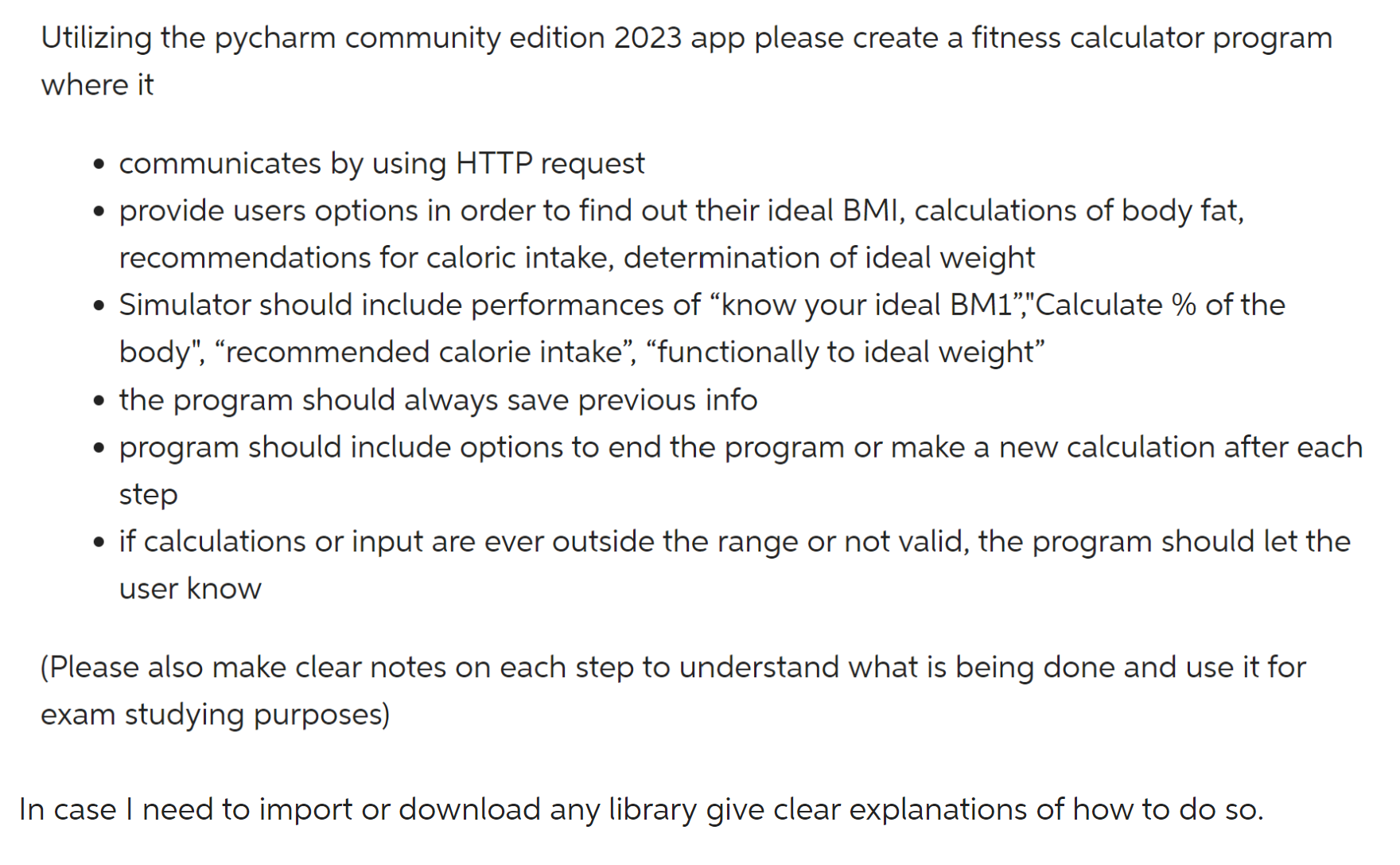 Solved Utilizing the pycharm community edition 2023 app | Chegg.com
