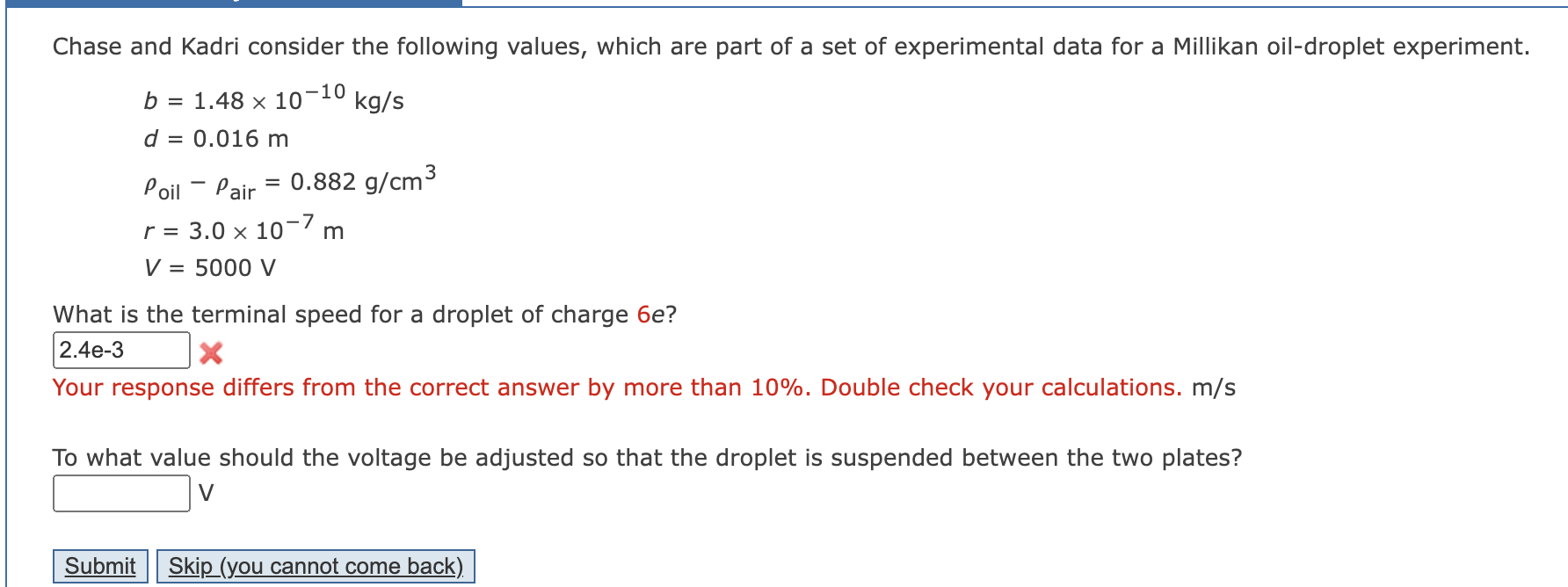 Solved Chase and Kadri consider the following values, which | Chegg.com
