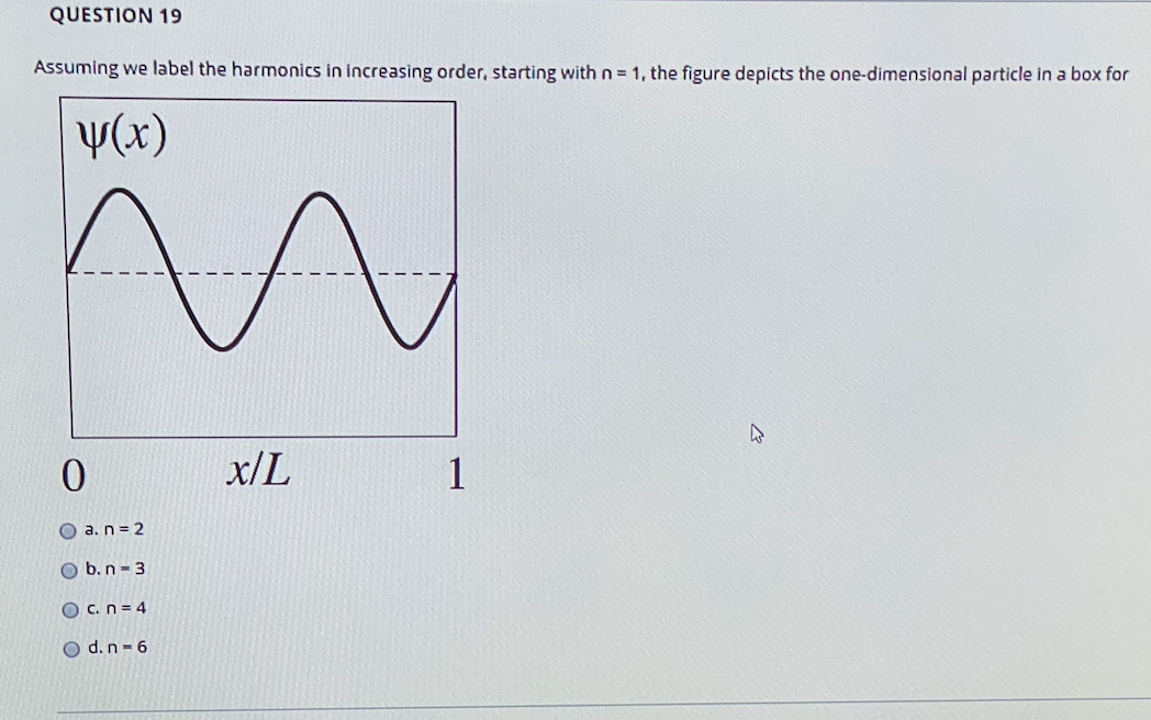 Solved QUESTION 19 Assuming we label the harmonics in | Chegg.com