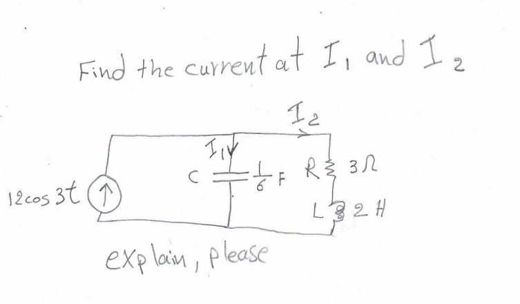 Solved Find the current at I1 and I2 explain, please | Chegg.com