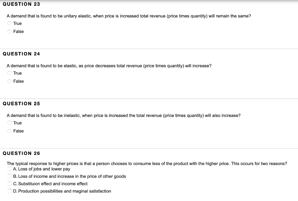 Solved A demand that is found to be unitary elastic, when | Chegg.com