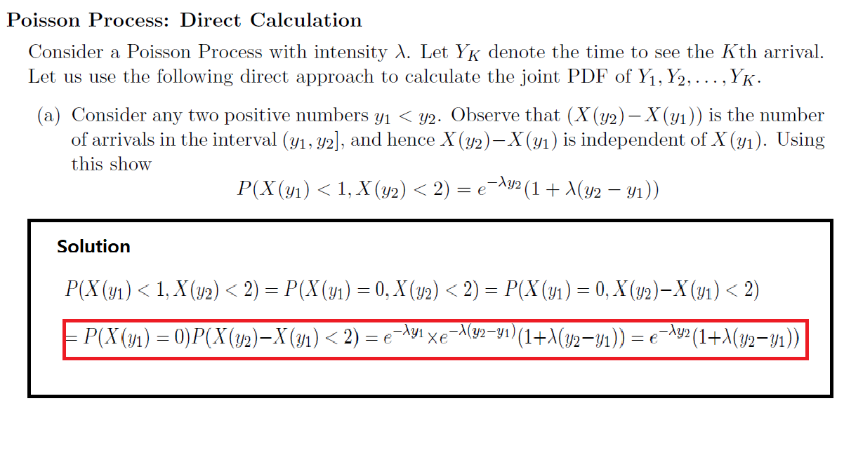 Solved Poisson Process: Direct Calculation Consider a | Chegg.com
