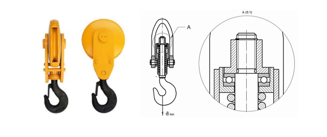 Solved In the assembly of the crane hook shown below, an | Chegg.com