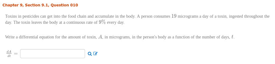 Solved Chapter 9, Section 9.1, Question 010 Toxins in | Chegg.com