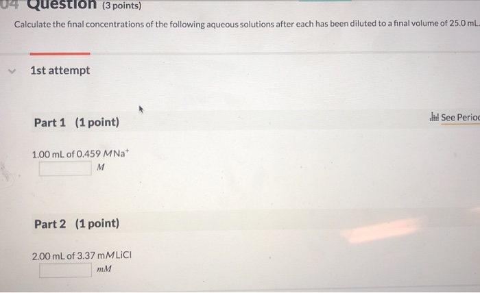 Solved 04 Question (3 points) Calculate the final | Chegg.com
