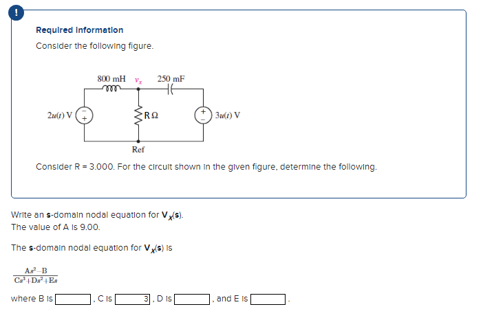 Solved Required InformationConsider the following | Chegg.com