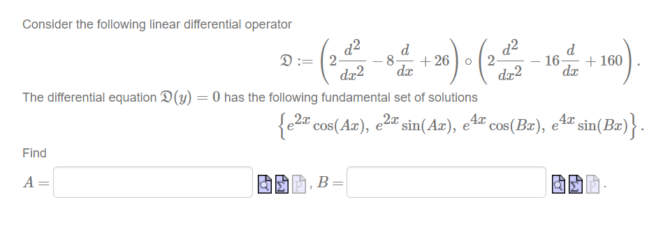 Solved Consider the following linear differential operator | Chegg.com