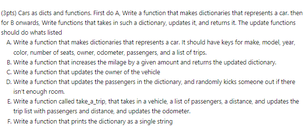 Solved Write a class with the same function below, Using | Chegg.com