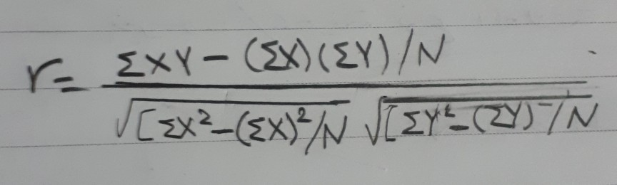 Solved RE EXY - (EX) (EY)/N [xx²_(Ex)²N VE EYE(27)/N b. | Chegg.com
