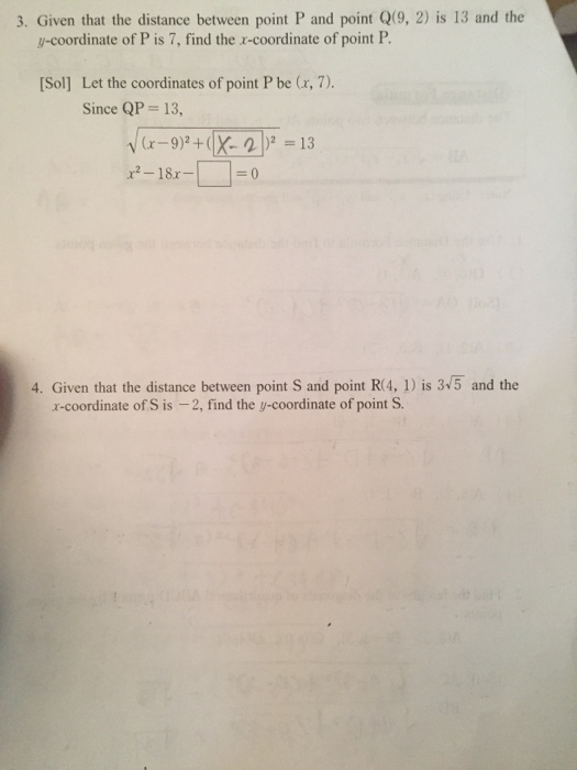Solved 3. Given that the distance between point P and point | Chegg.com