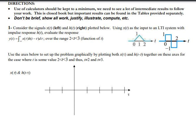 Solved DIRECTIONS: • Use of calculators should be kept to a | Chegg.com