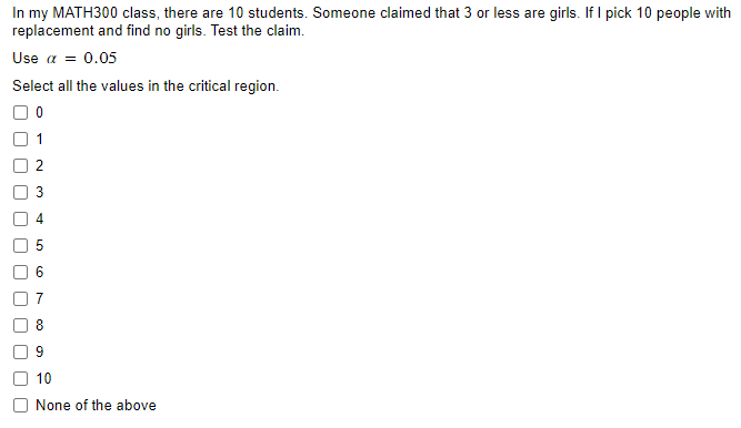 Solved In my MATH 300 class, there are 10 students. Someone | Chegg.com