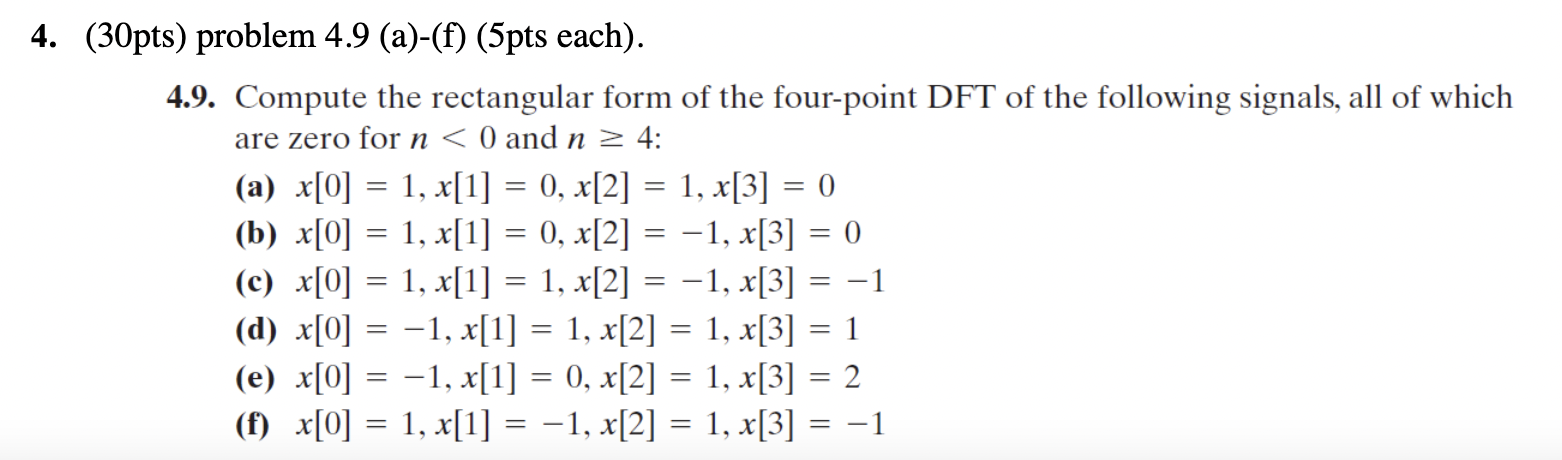 Solved 4.9. Compute the rectangular form of the four-point | Chegg.com