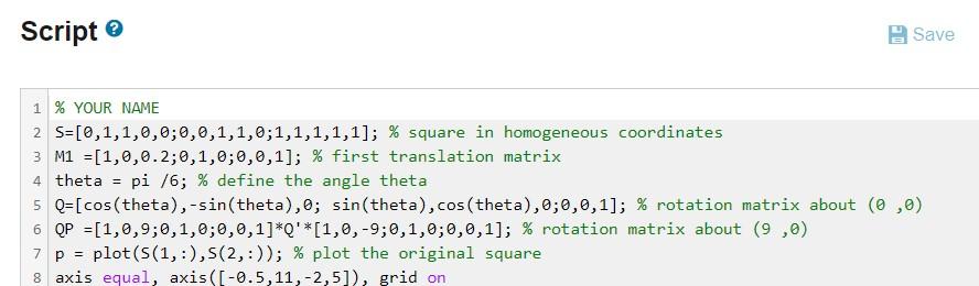 Solved Consider the square in EXAMPLE 9 in the livescript. | Chegg.com