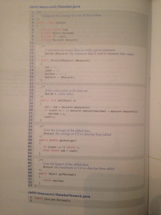 Solved 9.4 using interfaces for Callbacks 383 Rectangle | Chegg.com