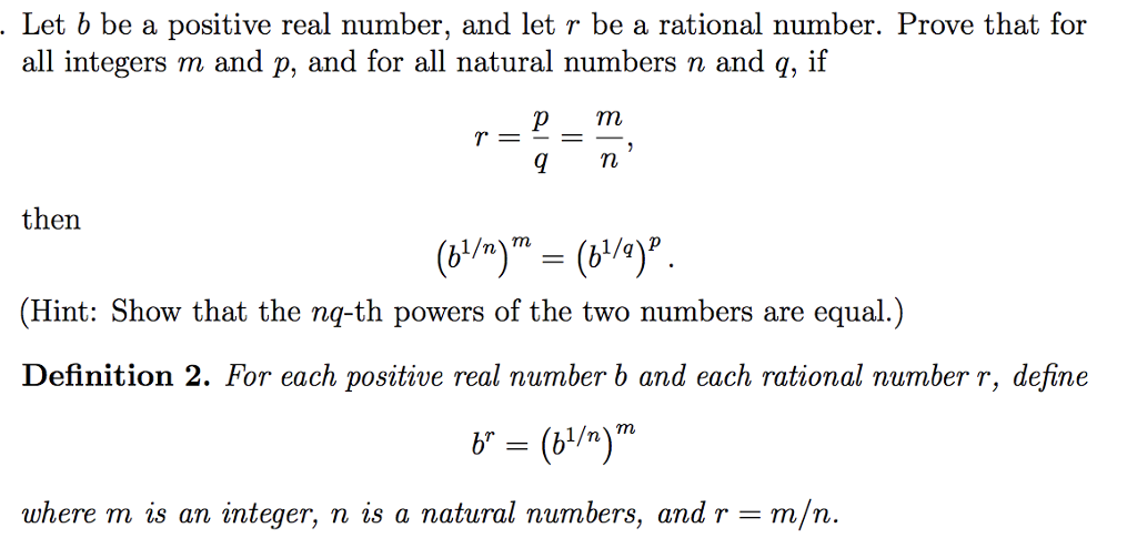 Solved Let b be a positive real number, and let r be a | Chegg.com