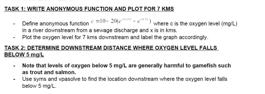Solved Define anonymous function C=10- 20(e- ewhere c is the | Chegg.com