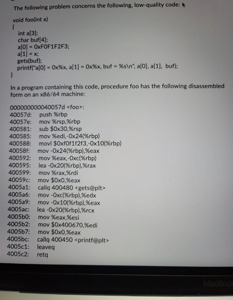 The following problem concerns the following, | Chegg.com