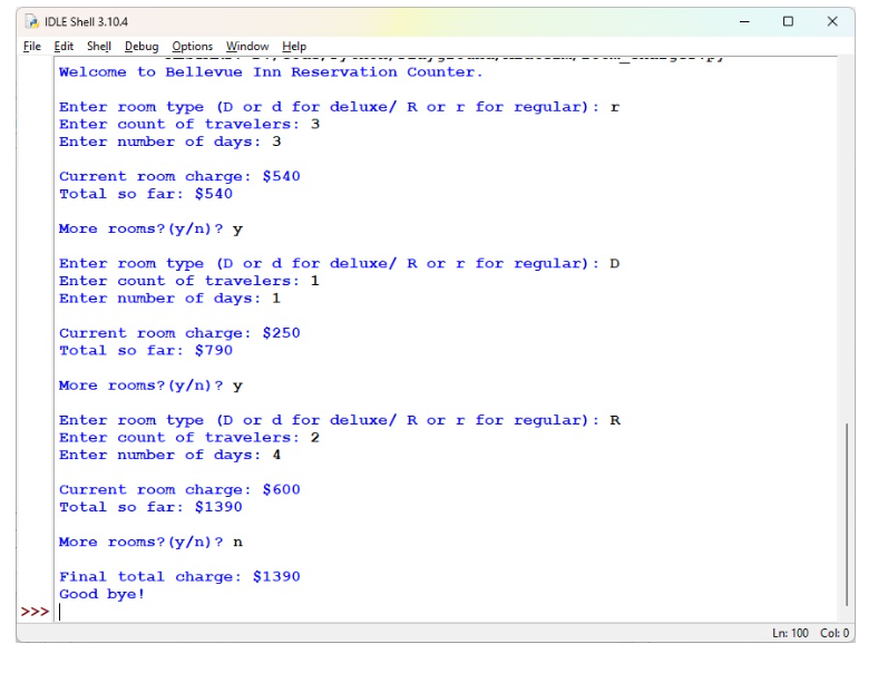 Solved Write a program that calculates the total charges for | Chegg.com