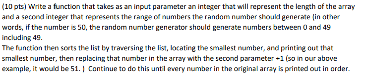 Solved (10 pts) Write a function that takes as an input | Chegg.com