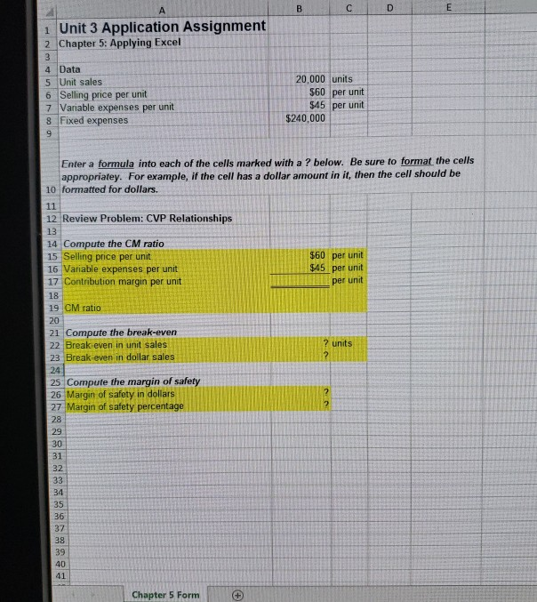 Solved C D 1 Unit 3 Application Assignment 2 Chapter 5: | Chegg.com