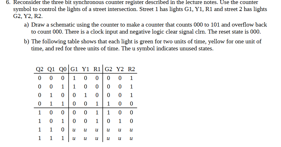 Solved 6. Reconsider the three bit synchronous counter | Chegg.com