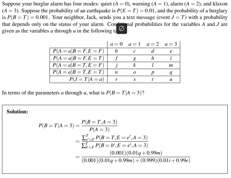 Suppose your burglar alarm has four modes: quiet | Chegg.com