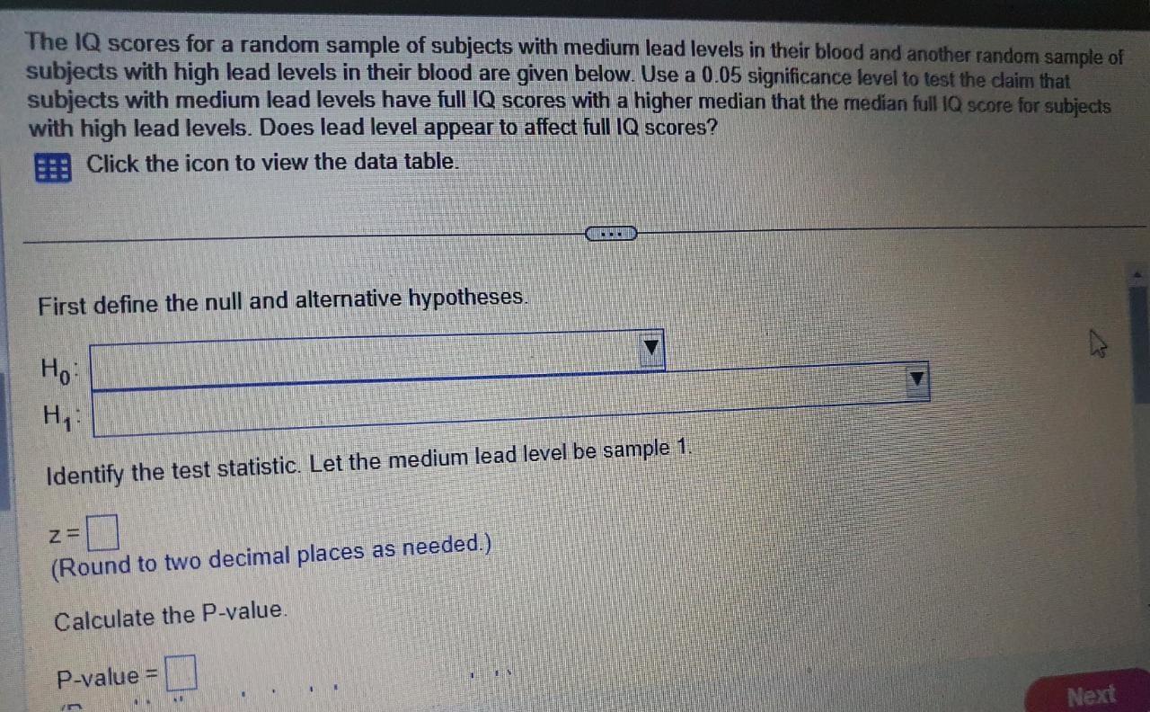 Solved The IQ scores for a random sample of subjects with | Chegg.com Solved The IQ scores for a random sample of subjects with | Chegg.com