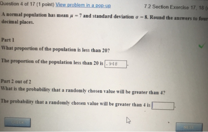 Solved Question 4 of 17 (1 point) View problem in a pop-up | Chegg.com