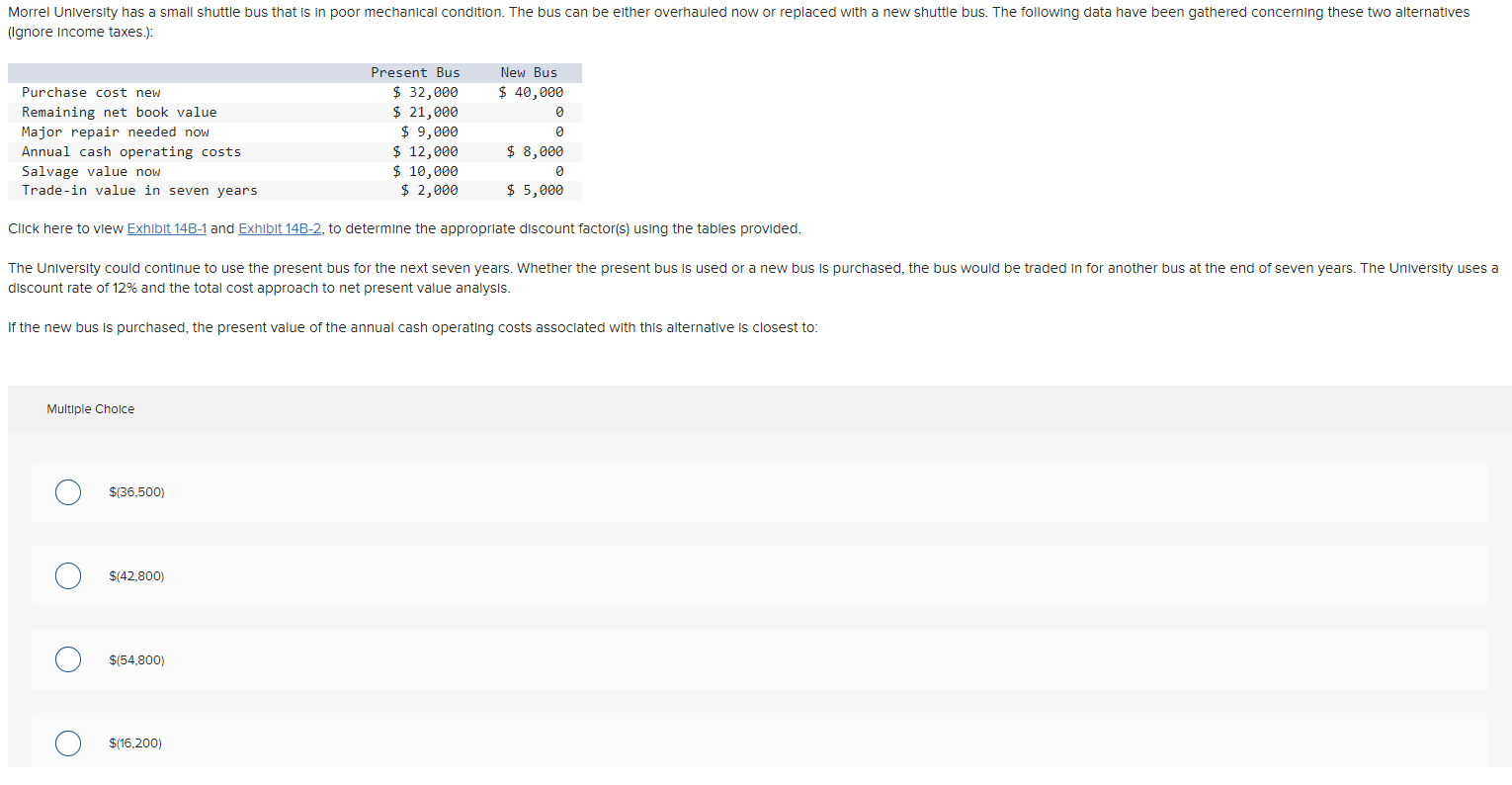 Solved Click here to view Exhibit 14B-1 and Exhibit 14B-2, | Chegg.com