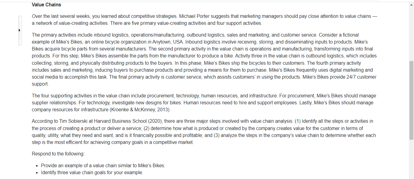 [Solved]: Please PROVIDE AN EXAMPLE OF A VALU