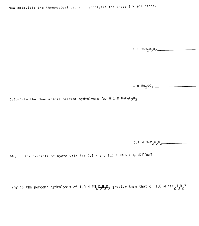 Solved The net ionic equations for the hydrolysis, if any, | Chegg.com