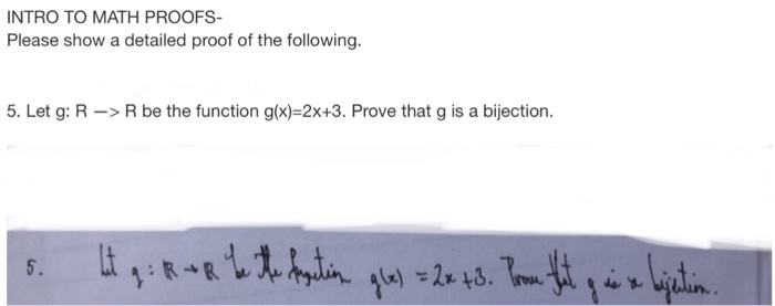 Solved INTRO TO MATH PROOFS- Please show a detailed proof of | Chegg.com