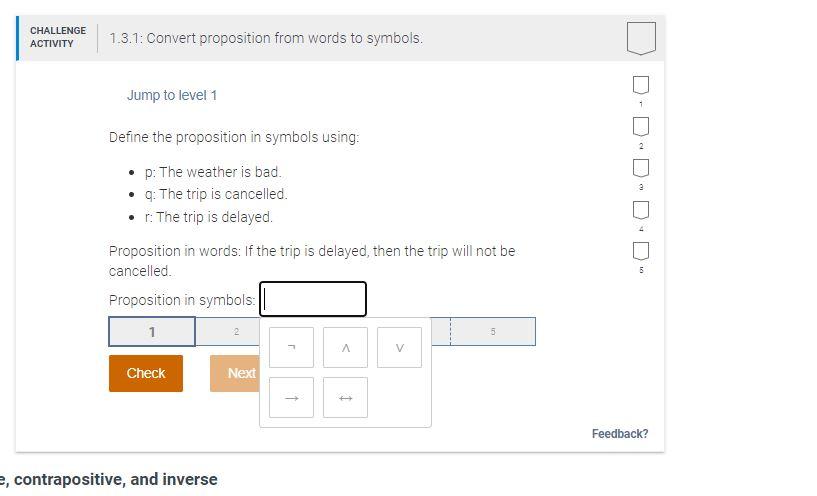 Solved CHALLENGE ACTIVITY 1.3.1: Convert proposition from | Chegg.com